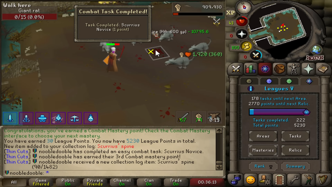How To Obtain Scurrius' Spine In Old School RuneScape (OSRS) - Screen ...